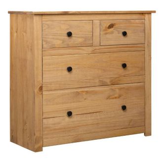 Les Tendances Commode 4 tiroirs pin massif clair Iris