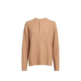 Saison 1865 Pull ample boutonn&eacute; en laine