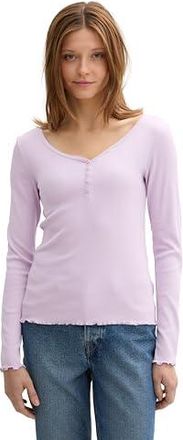 Tom Tailor Denim TOM TAILOR Denim 1043935 T-Shirt &agrave; Manches Longues, 13242-Purple Dreams, XL Femmes