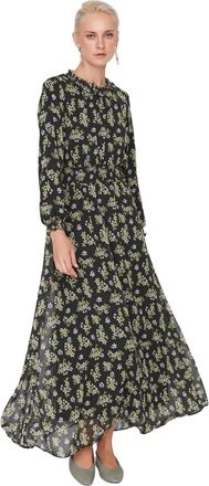 Trendyol Trendyol Damen Woman Mini Bodycon Rundhalsausschnitt Trikot Kleid, Multi-Color, 40