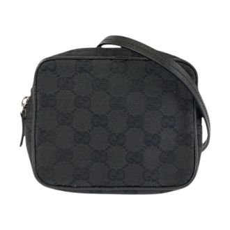 Gucci Pre-owned Vintage Canvas Umh&auml;ngetasche - - Pre-owned - Damen - Schwarzk - ONE SIZE