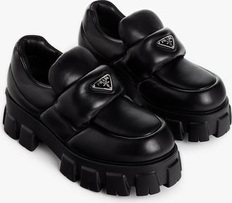 Prada Mocassins en cuir rembourr&eacute;