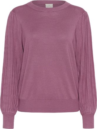 Kaffe Damen Womens Relaxed Fit Long Loose Sleeves Crew Neck Knitted Top Pullover, Tulipwood, Small