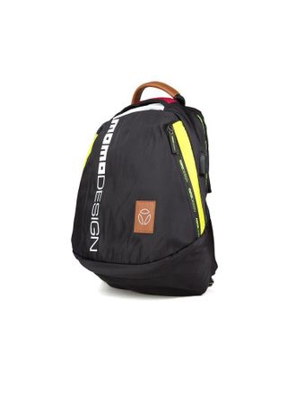 Momo Design Mens Backpack Black-Cuoio Genuine Leather Bags - Backpacks Black/cuoio