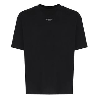 Dr&ocirc;le de Monsieur Schwarzes Baumwoll-Slogan-Print-T-Shirt - - Tops - Herren - Schwarzk - S