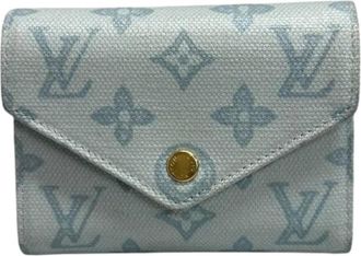 Louis Vuitton Portefeuille en toile Pre-owned - Femme - Pre-owned - Bleu - Taille: ONE Size
