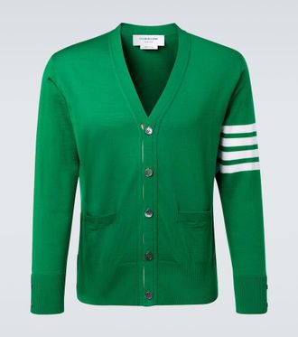 Thom Browne Cardigan 4-Bar en laine vierge