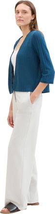 Tom Tailor Damen Basic Cardigan für den Sommer, Moss Blue, XL