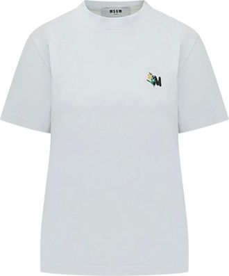 Msgm Msgm, Femme, Tops, Blanc, Taille: 40 FR T-shirt