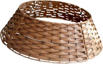 Harilla Weihnachtsständer-Baum, Baumständer-Basisabdeckung, Dekor, Landhaus-Basisständer-Abdeckung, künstlicher Baumrock, Korb, Großes Grey, Stil f