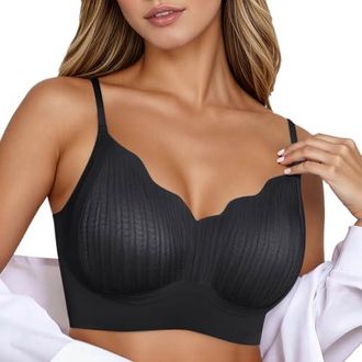 Generic Soutien Gorge Invisible Soutien Gorge sans Armature Brassiere Femme sans Armature De Classique Petits Seins Non Rembourr&eacute;e Push Up Amplificateur Seaml