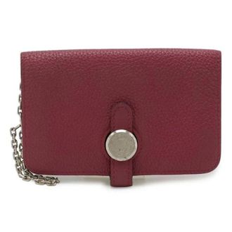 Herm&egrave;s Pre-owned Dogon Key Case Leather Purple - Femme - Pre-owned - Rouge - Taille: ONE Size