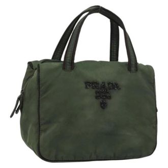 Prada Sac &agrave; main en nylon Pre-owned - Femme - Pre-owned - Vert - Taille: ONE Size