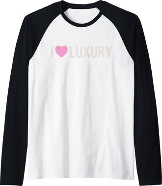 Pussy Deluxe I Love Luxury - Pink Heart Raglan