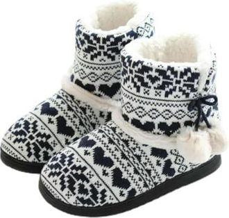 Generic GLDFW Chaussons pour femme en peluche tricotée pour lintérieur et lextérieur, style 4, 39.5 EU