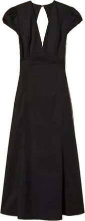 Twinset Femme, Robes, Noir, Taille: 44 FR Long Poplin Dress