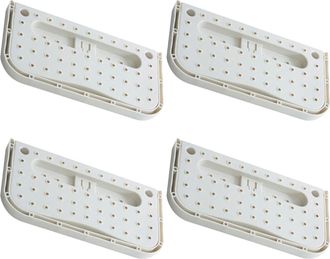 Amosfun 4 St&uuml;ck Faltbare Wandschuhregale aus Wei&szlig;em Kunststoff mit Klebemontage Platzsparende Schuhaufbewahrung f&uuml;r Badezimmer Eingangsbereich und Wohnmobil