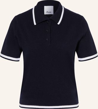 Allude Allude Strick-Poloshirt Aus Cashmere blau
