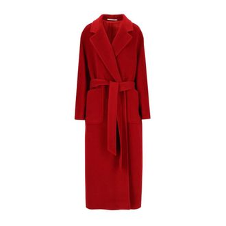 Tagliatore Charlize Mantel mit G&uuml;rtel - - Coats - Damen - Rot - S