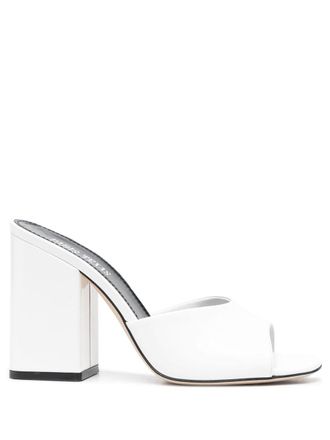 PARIS TEXAS mules Anja 105 mm en cuir - Blanc