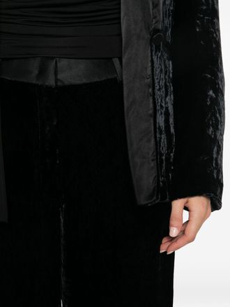 Forte_Forte Crushed Velvet Trousers - Black