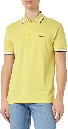 BOSS Hommes Paddy Paddy Polo en piqu&eacute; de Coton avec Logo Contrastant