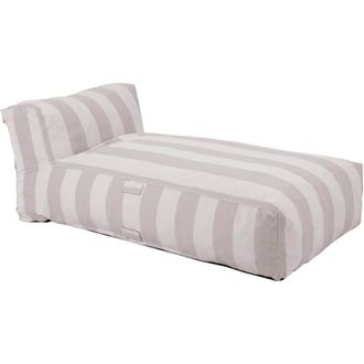 Oviala M&eacute;ridienne ray&eacute; pour salon de jardin modulable beige - Mixi