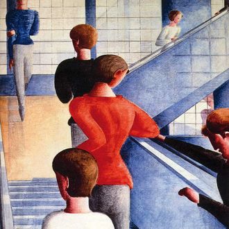 1art1 Oskar Schlemmer Poster Bauhaustreppe, 1932 Kunstdruck Bild 100x100 cm