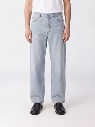 A.P.C. A. P.C. Jean large Aaron en denim de coton avec taille mi-haute