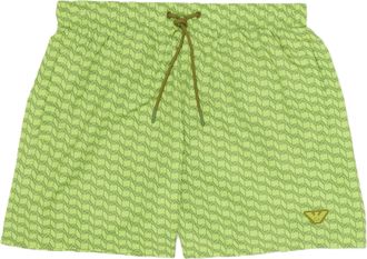 Emporio Armani Herren MID Boxer Badehose, Lime Punch/Guacamole, S