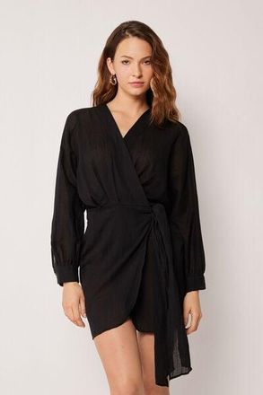 Calzedonia Kurzes Wickelkleid Schwarz