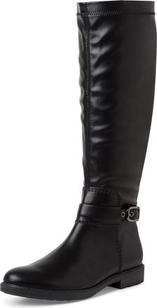 Marco Tozzi Damen Overknee Stiefel Flach mit Reißverschluss, Schwarz (Black), 37 EU