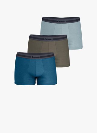 Eminence Lot de 3 boxers unis en coton m&eacute;lang&eacute;