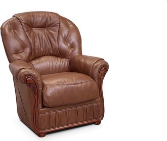 Vente-Unique Sessel, 100% Leder, Daphne, Braun