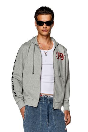 Diesel S-Ginn-Hood-Zip-K9 F_Sweatshirt_Grau_S