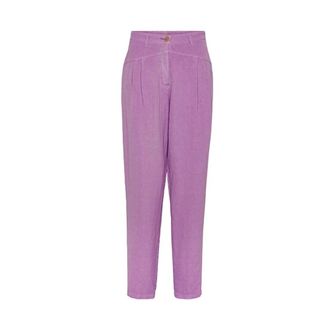 Forte_Forte Schmal geschnittene Hosen - - Trousers - Damen - Lila - XL