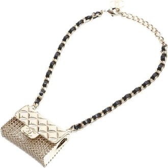 Chanel collier à pendentif sac (2021) - Or