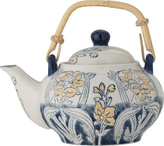 Bloomingville Creative Collection Myah Teekanne mit Teesieb, Blau, Steingut, T15xH15 cm, 800 ml