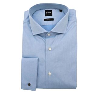 HUGO BOSS H-Hank Spread Dc-214 Hemd - - Shirts - Herren - Blau - 4XL