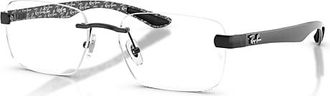 Ray-Ban Rb8423 Optics Schwarz Fassung Klar Glas Polarisiert 54-18
