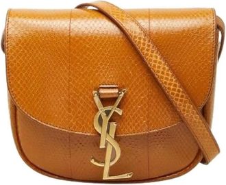 Saint Laurent Sac bandouli&egrave;re Kaia en python Pre-owned - Femme - Pre-owned - Brun - Taille: ONE Size