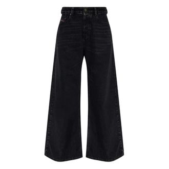 Diesel Wide Jeans - Femme - Jeans - Noir - Taille: W27