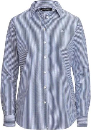 Ralph Lauren Femme, Blouses et Chemises, Bleu, Taille: 38 FR Jamelko Chemise &agrave; Manches Longues Boutonn&eacute;e
