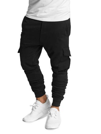 DEF Hosen Herren Jogginghosen Schwarz L