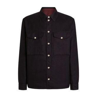 Dolce & Gabbana Homme, Vestes, Noir, Taille: XL Veste Chemise R&eacute;versible