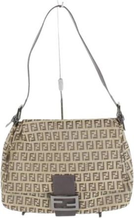 Fendi Sac bandouli&egrave;re Zucchino Pre-owned - Femme - Pre-owned - Beige - Taille: ONE Size