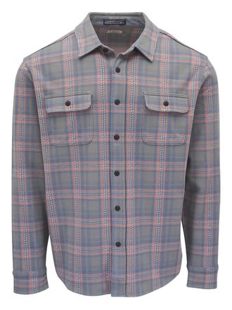 Faherty patch-pocket check-pattern shirt - Grau