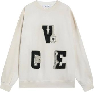 Golden Goose Femme, Sweatshirts et sweats &agrave; capuche, Blanc, Taille: 40 FR Boxi Crewneck SweaT-shirt