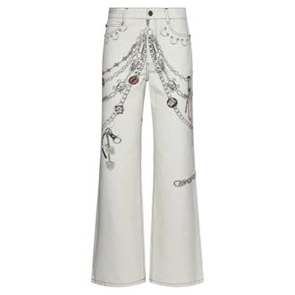 John Richmond Damen, Jeans, Wei&szlig;, XSGr&ouml;&szlig;e