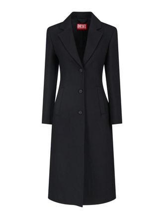 Diesel Manteau Au Genou - Noir